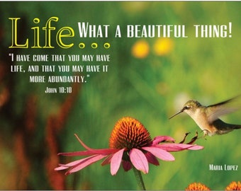 Grace Hope Life John 8:32 Mixed Media Print on wood