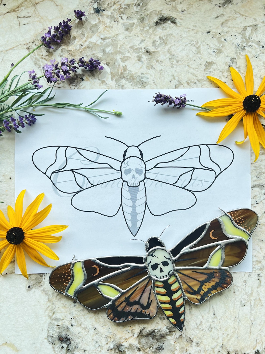 Death Head Moth Pattern, Stained Glass Oth Digital Download Pattern - Etsy