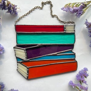 Acotar Inspired Book Stack Pattern, Stained Glass Pattern, Book Stack ...