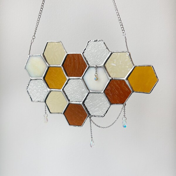 Honeycomb Stained Glass - Etsy