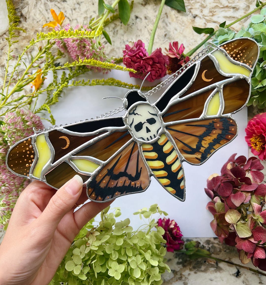 Deaths-head Hawkmoth Stained Glass Suncatcher, Silence of the Lambs ...
