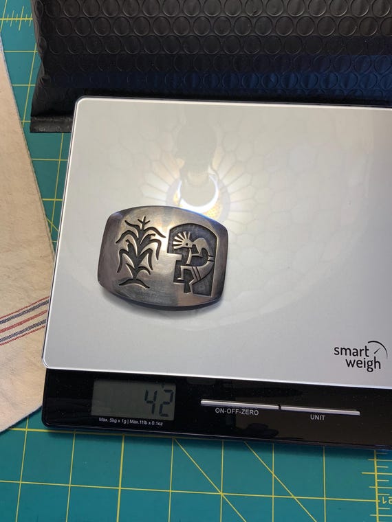 Riley Polequaptewa Hopi Overlay Belt Buckle, Vintage … - Gem