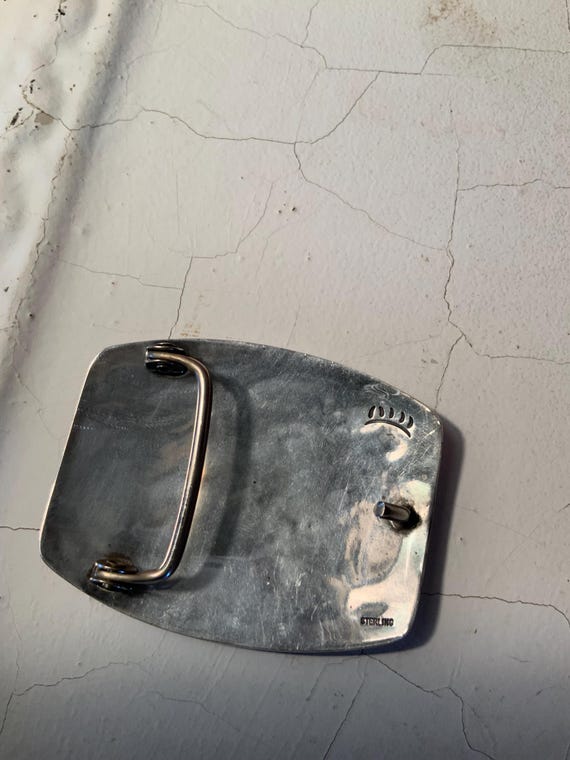 Riley Polequaptewa Hopi Overlay Belt Buckle, Vintage … - Gem