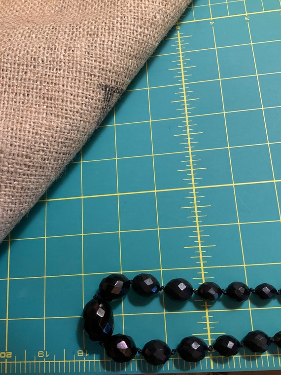 Vulcanite Faceted Bead Necklace, Antique Ebonite Bead… - Gem