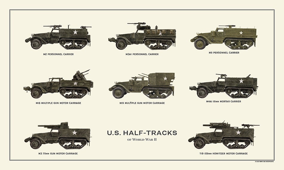 Us Army Half-Tracks van de Tweede Wereldoorlog - Etsy Nederland