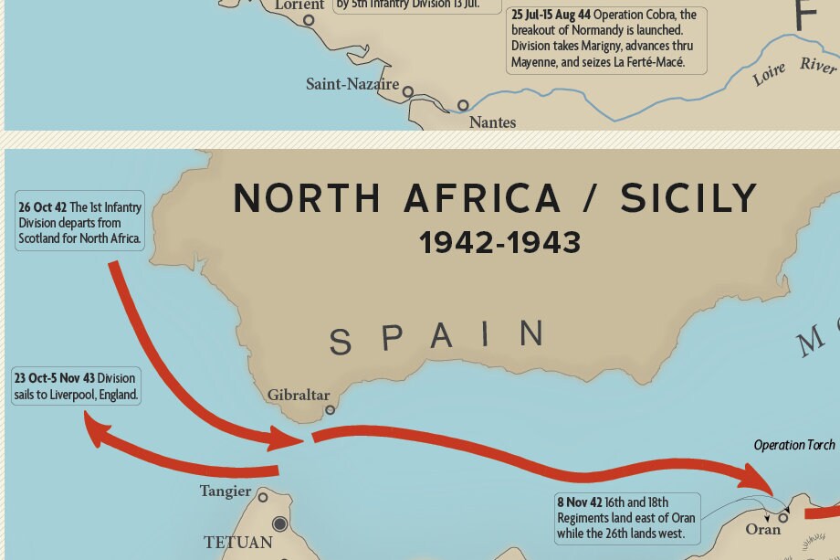 1st Infantry Division Campaign Map Big Red One Division US - Etsy