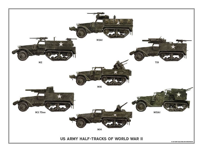 US Army Half-Tracks of World War II | Etsy