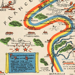 42nd Infantry Division Campaign Map - Rainbow Division - US Army - Etsy