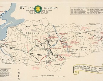 87th Infantry Ww2 Map - Etsy