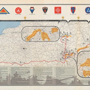 6th Armored Division Campaign Map - Super Sixth - US Army - Etsy