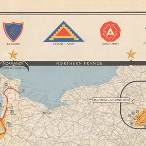 6th Armored Division Campaign Map - Super Sixth - US Army - Etsy