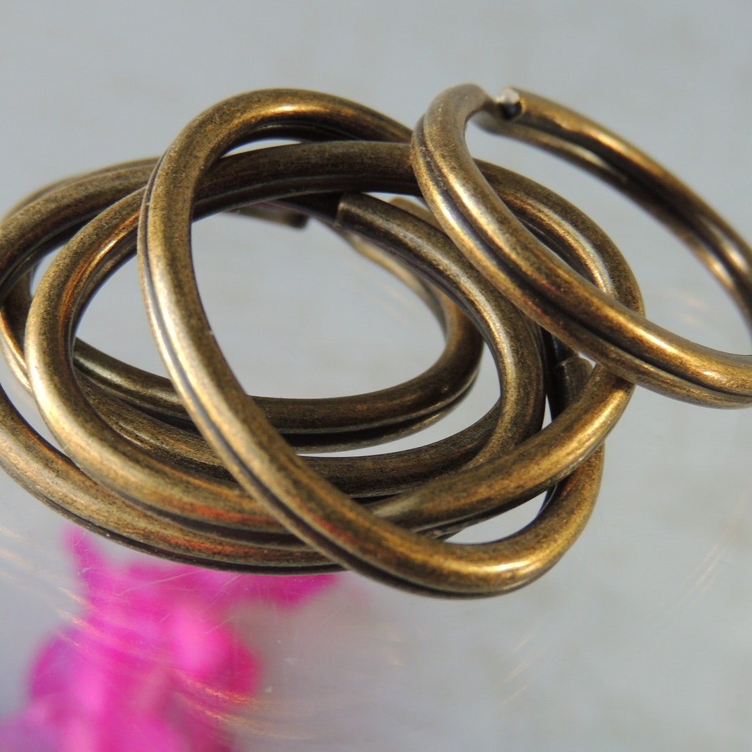 Key Ring Oval, Brass-colored - Etsy