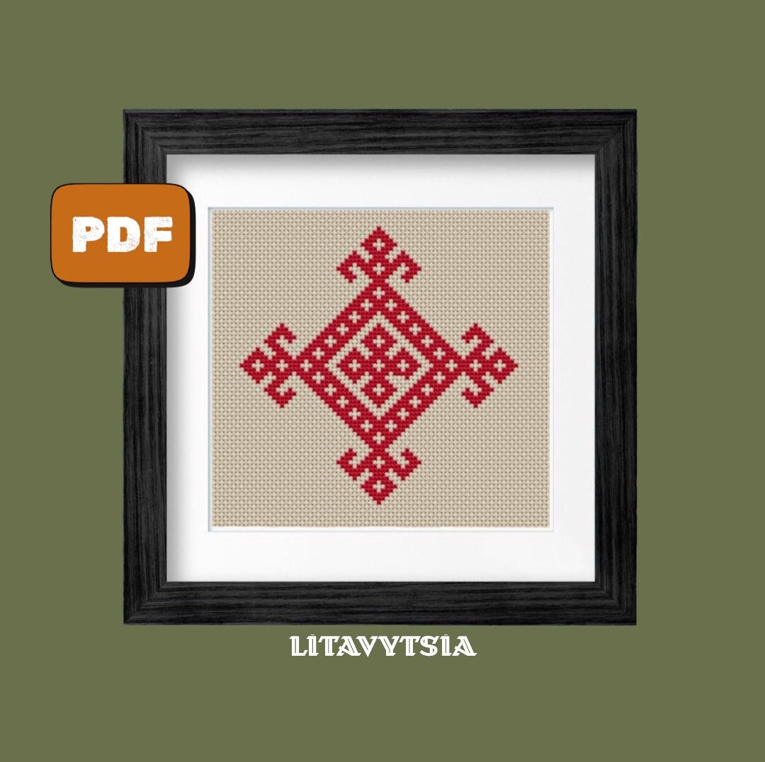 Cross Stitch Pattern PDF Old Slavic Pagan Ukrainian Goddess Amulet ...