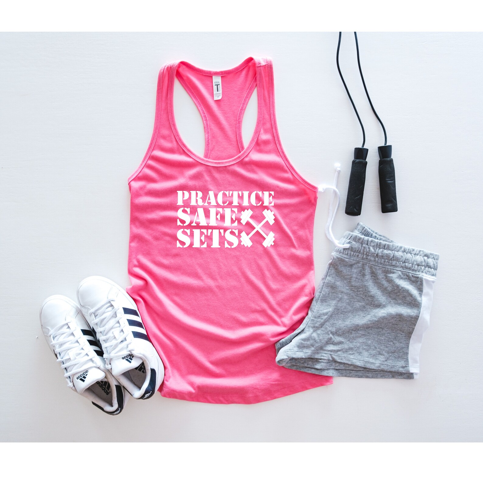 Practice Safe Sets Funny Workout Tank for Women/workout - Etsy