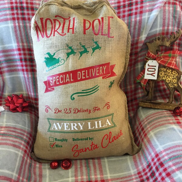 Burlap Santa - Etsy