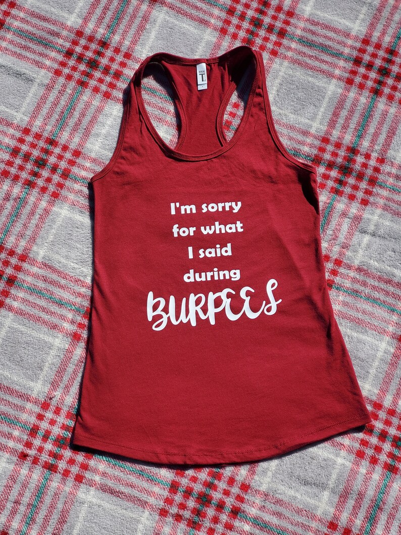 I'm Sorry for What I Said During Burpees Funny Workout | Etsy