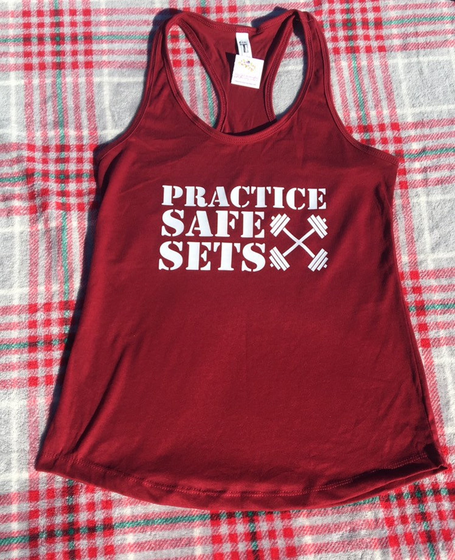 Practice Safe Sets Funny Workout Tank for Women/workout - Etsy