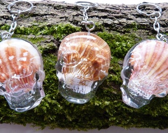 3D Skull Key Ring Resin Skull Charm | Etsy