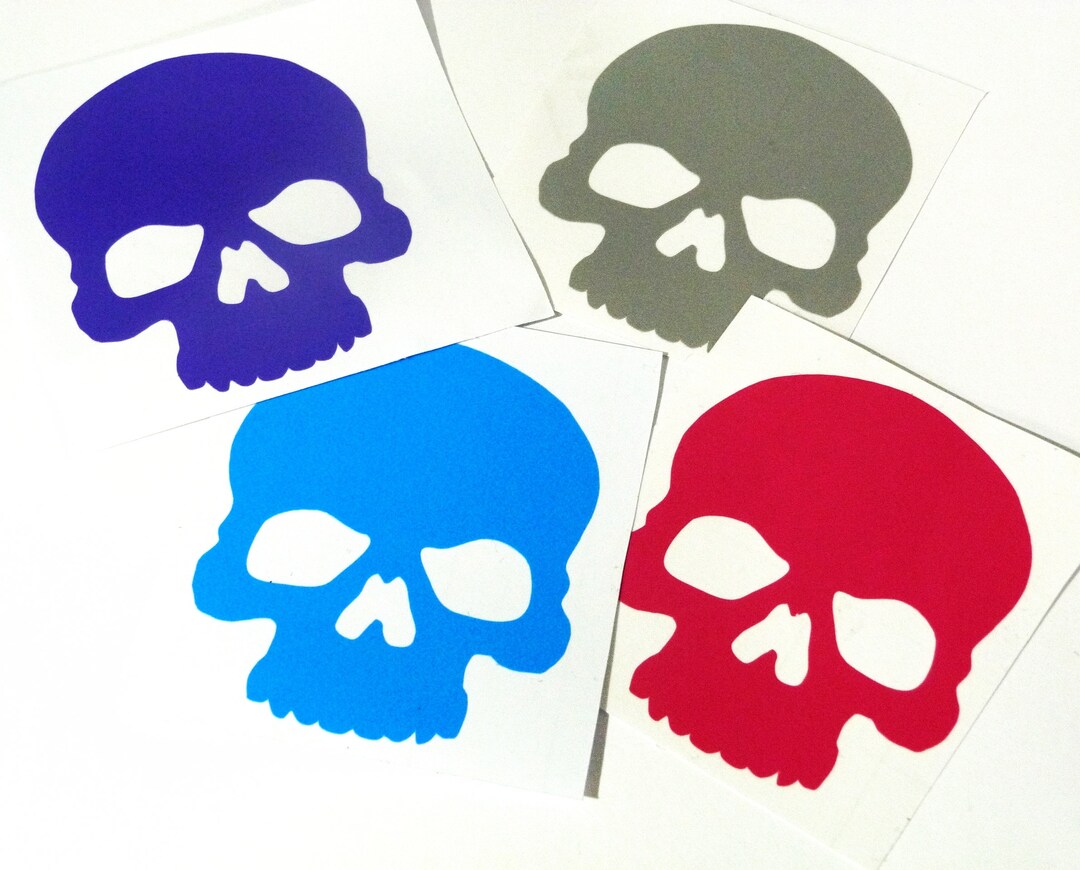 Skull Decal, Skull Vinyl, Skull Bumper Sticker, - Etsy