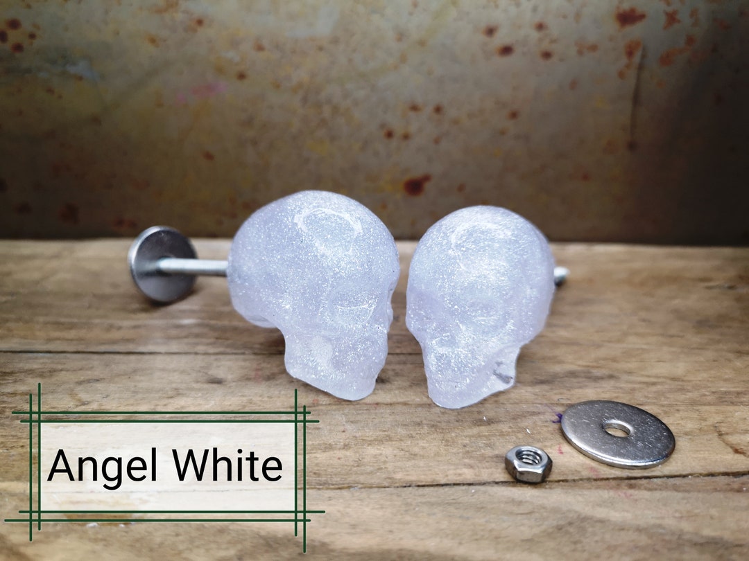 White Resin Skull Drawer Pulls: Gothic Home Decor - Etsy
