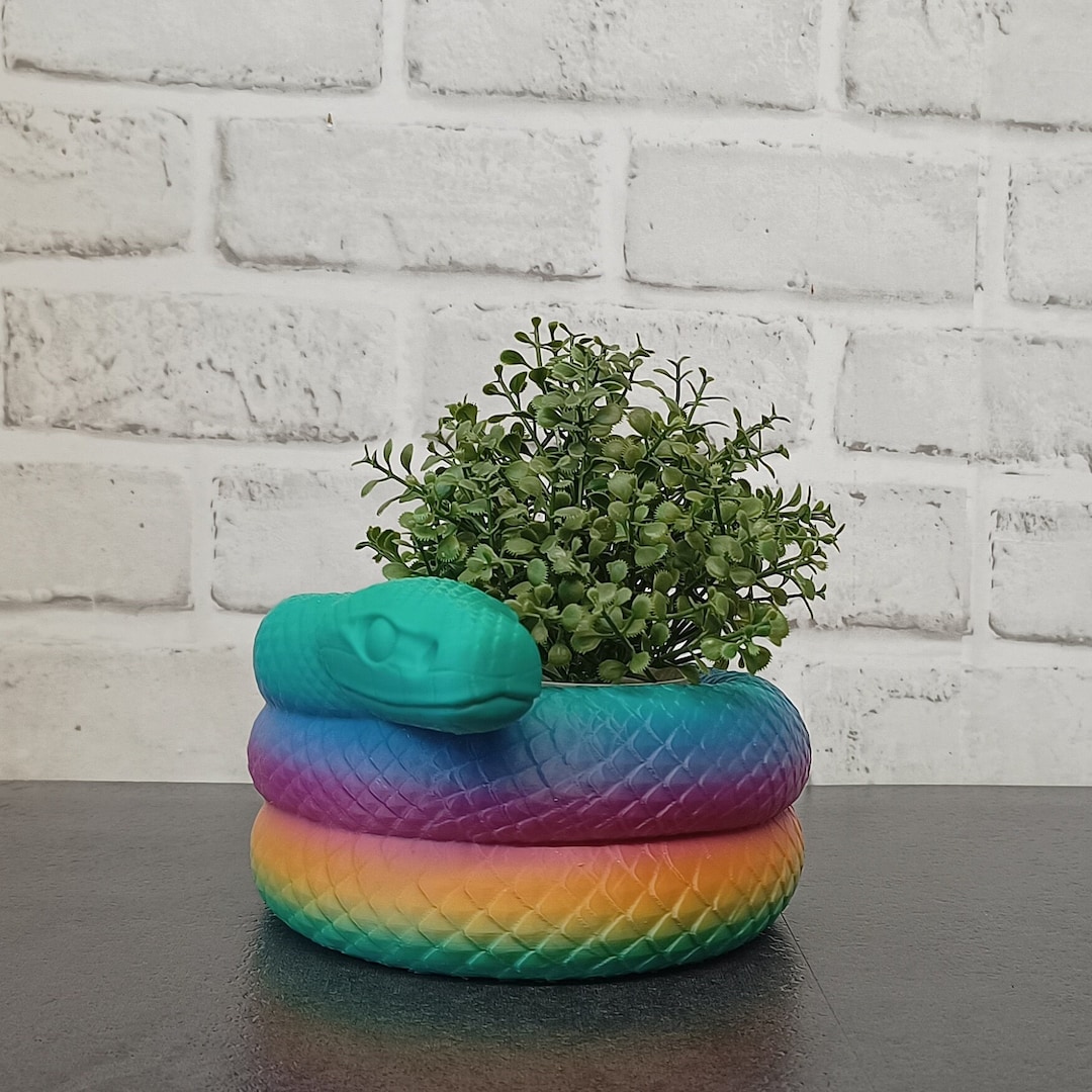 Snake Planter Snake Pot, 3D Printed Snake Pot - Etsy