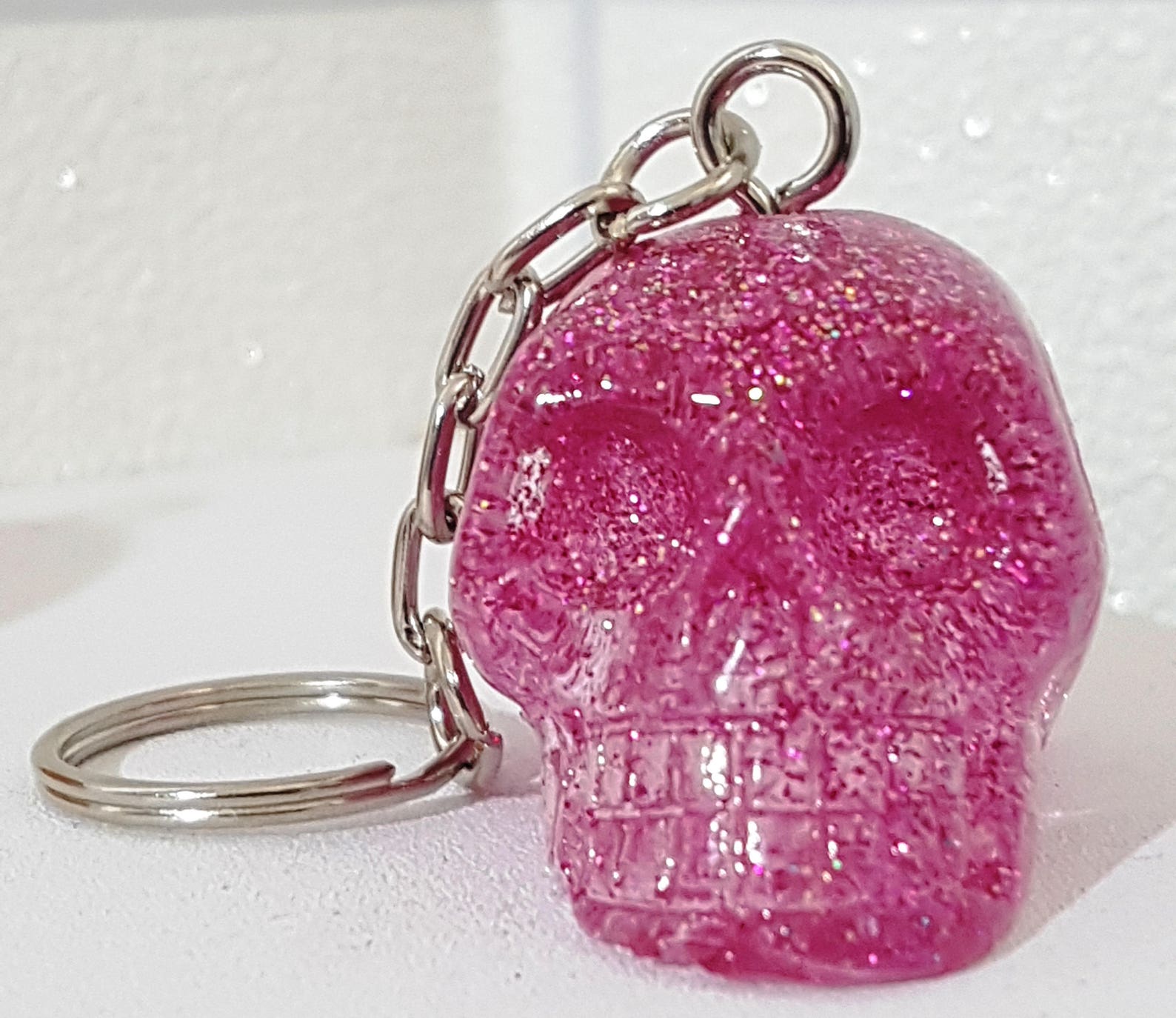 3D Skull Key Ring, Resin Skull Charm - Etsy UK