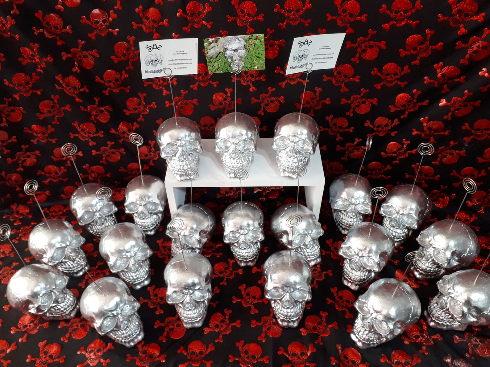 5 X Skull Photo Holder Skull Wedding Decor Set of 5 Skulls - Etsy UK