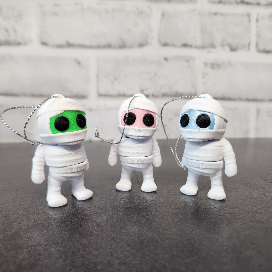 3D Printed Mummy Bauble: Halloween Tree Ornament - Etsy