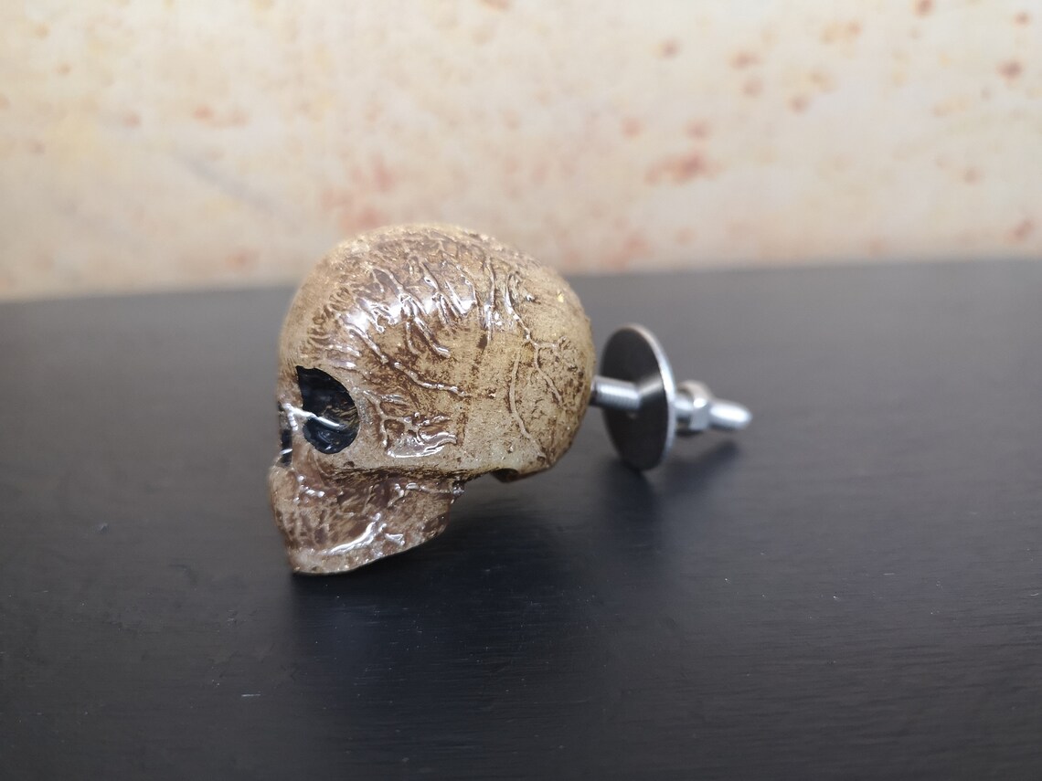 Skull Knobs Resin Skull Knobs Skull Drawer pulls Made to | Etsy