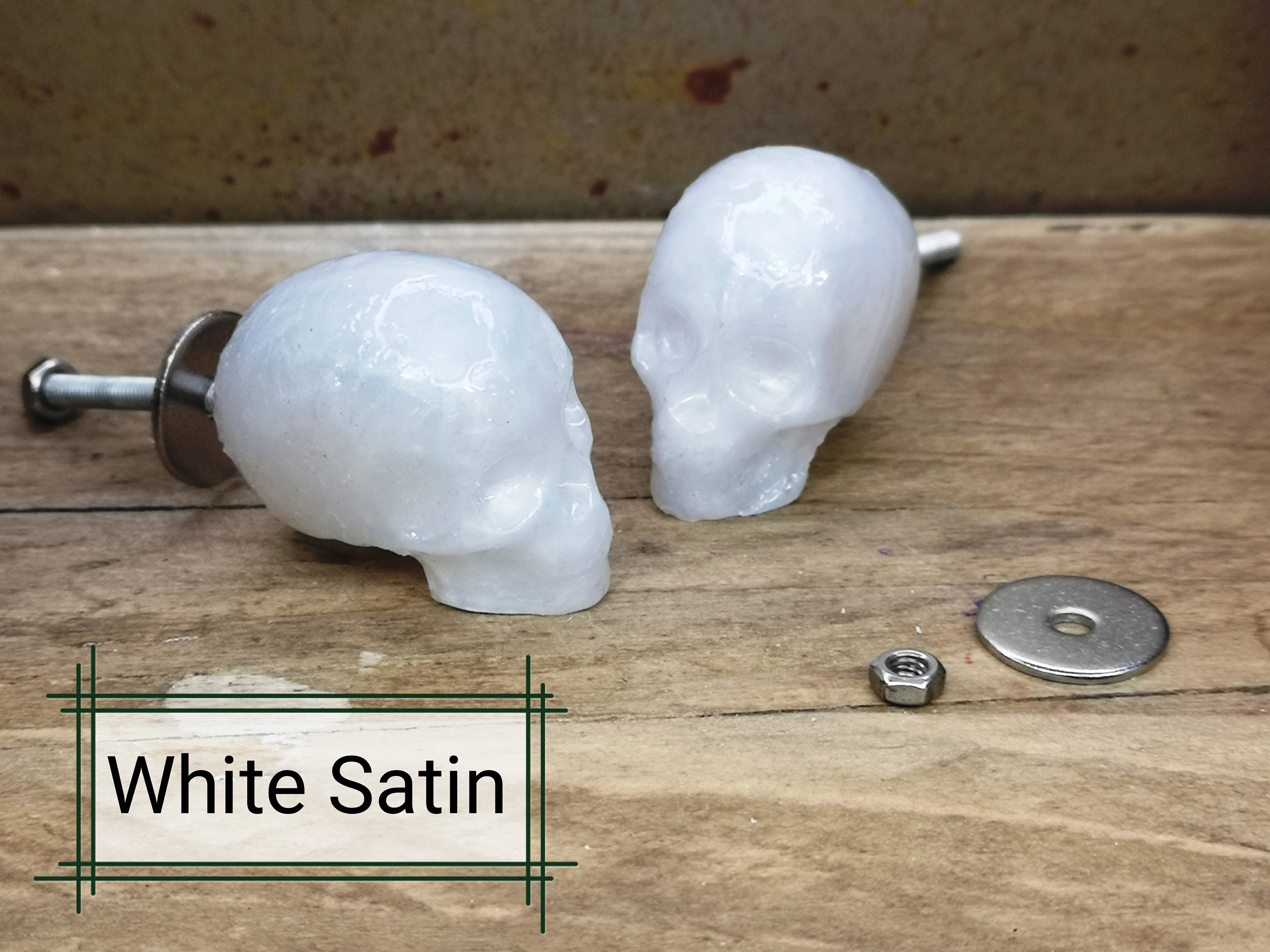 Resin Skull Knobs Skull Drawer Pulls Made to Order | Etsy