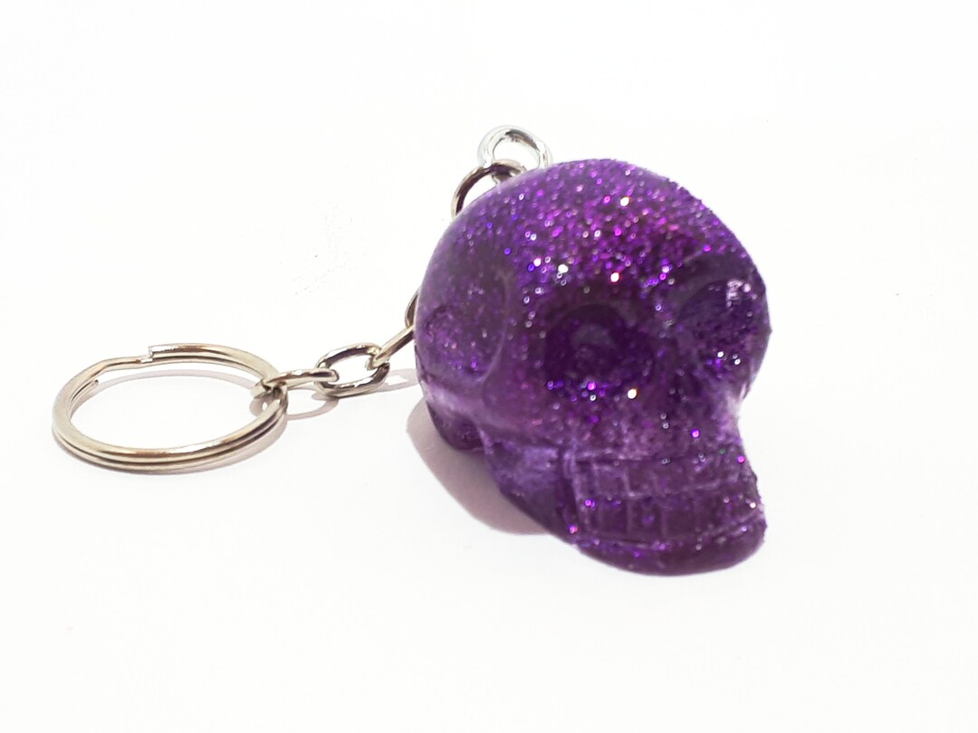 3D Skull Key Ring, Resin Skull Charm - Etsy