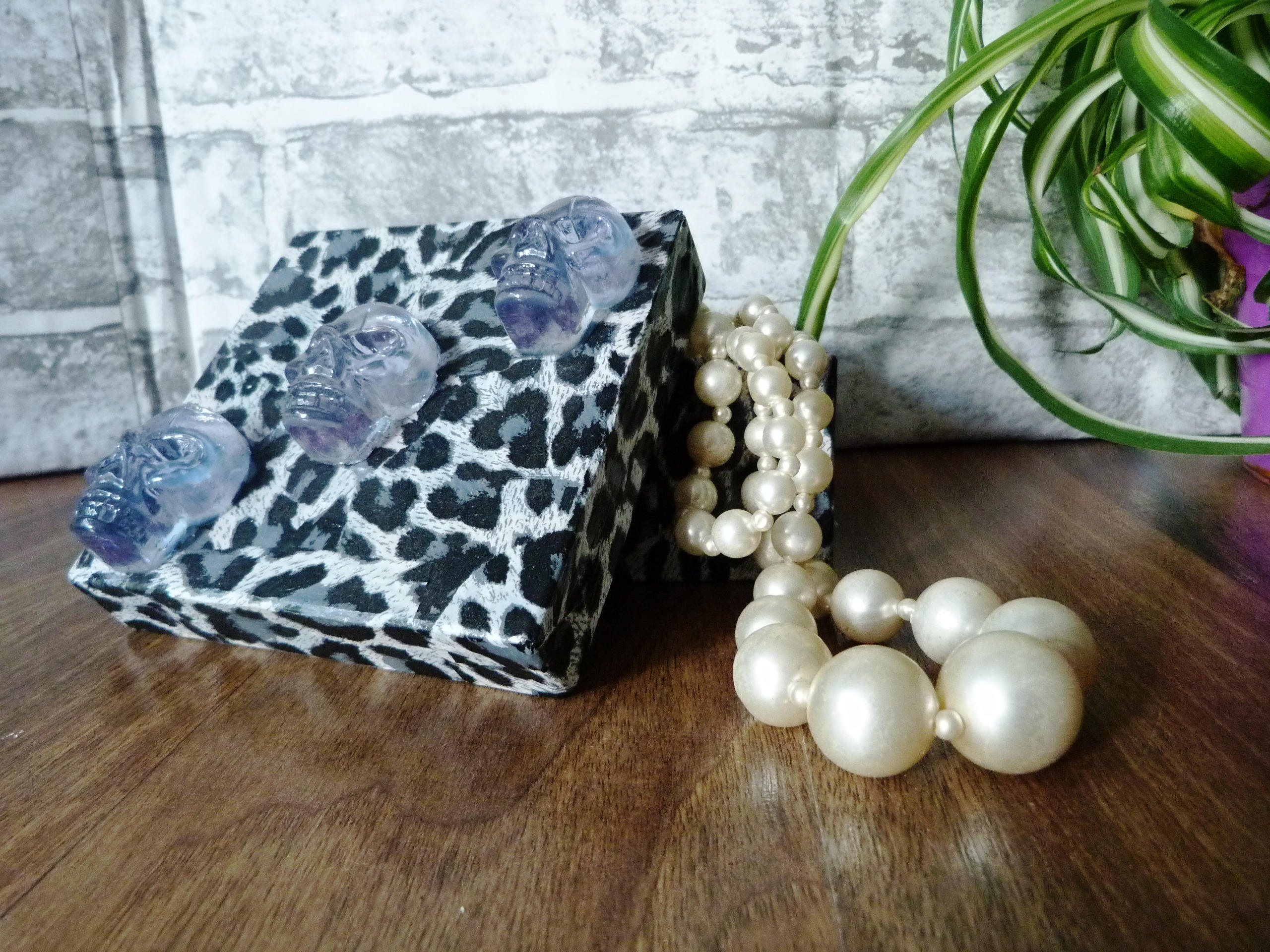 Decoupaged Skull jewellery Box Skull trinket Box | Etsy