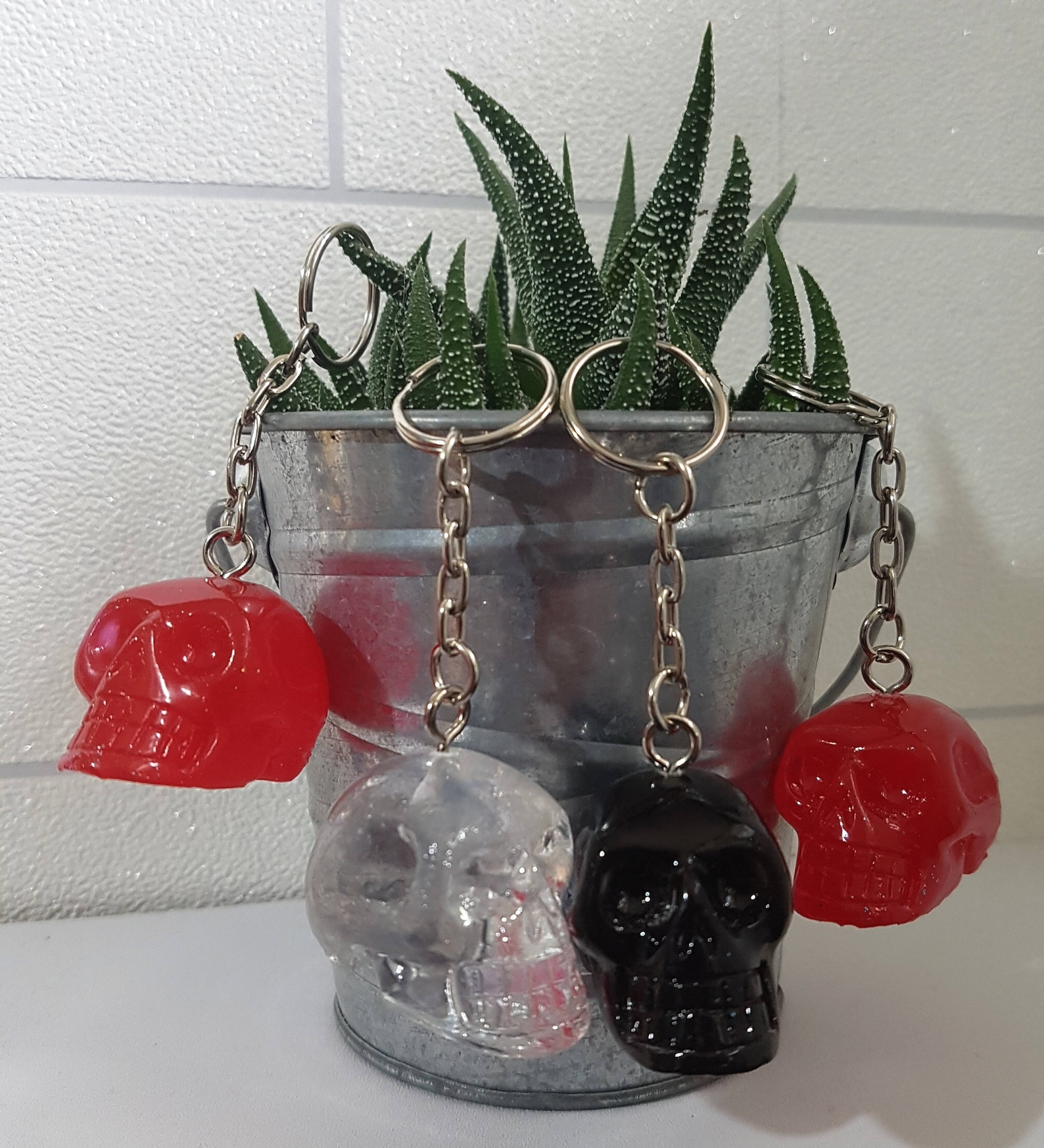 3D Skull Key Ring, Resin Skull Charm - Etsy UK