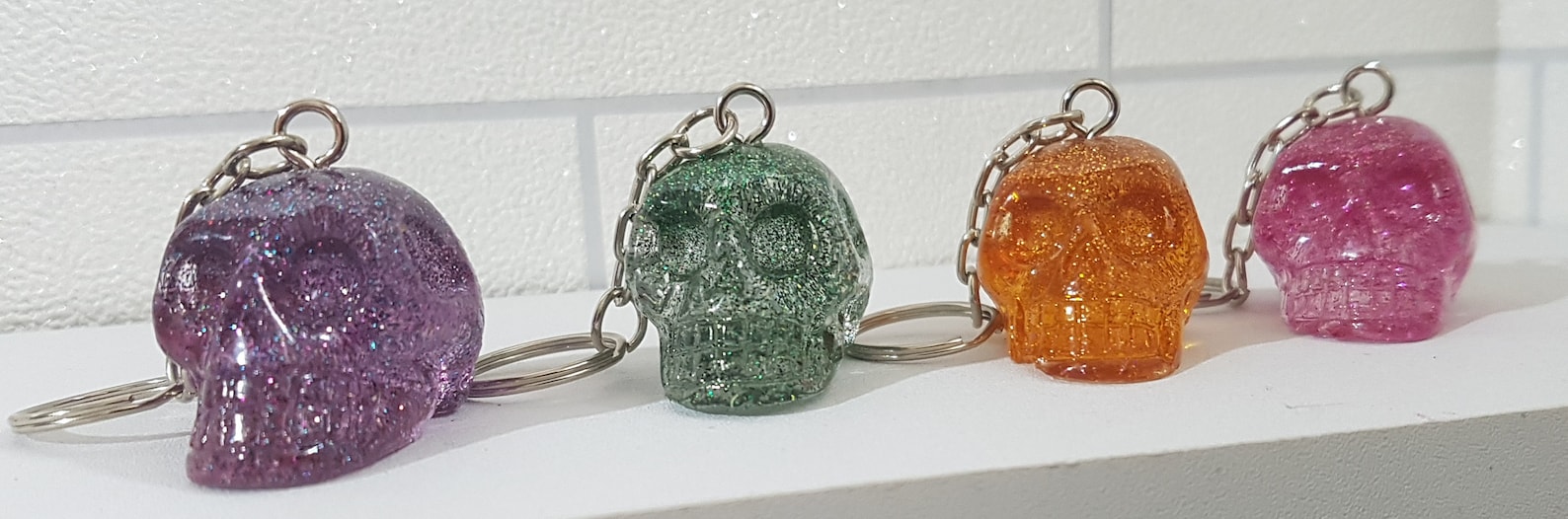 3D Skull Key Ring, Resin Skull Charm - Etsy UK