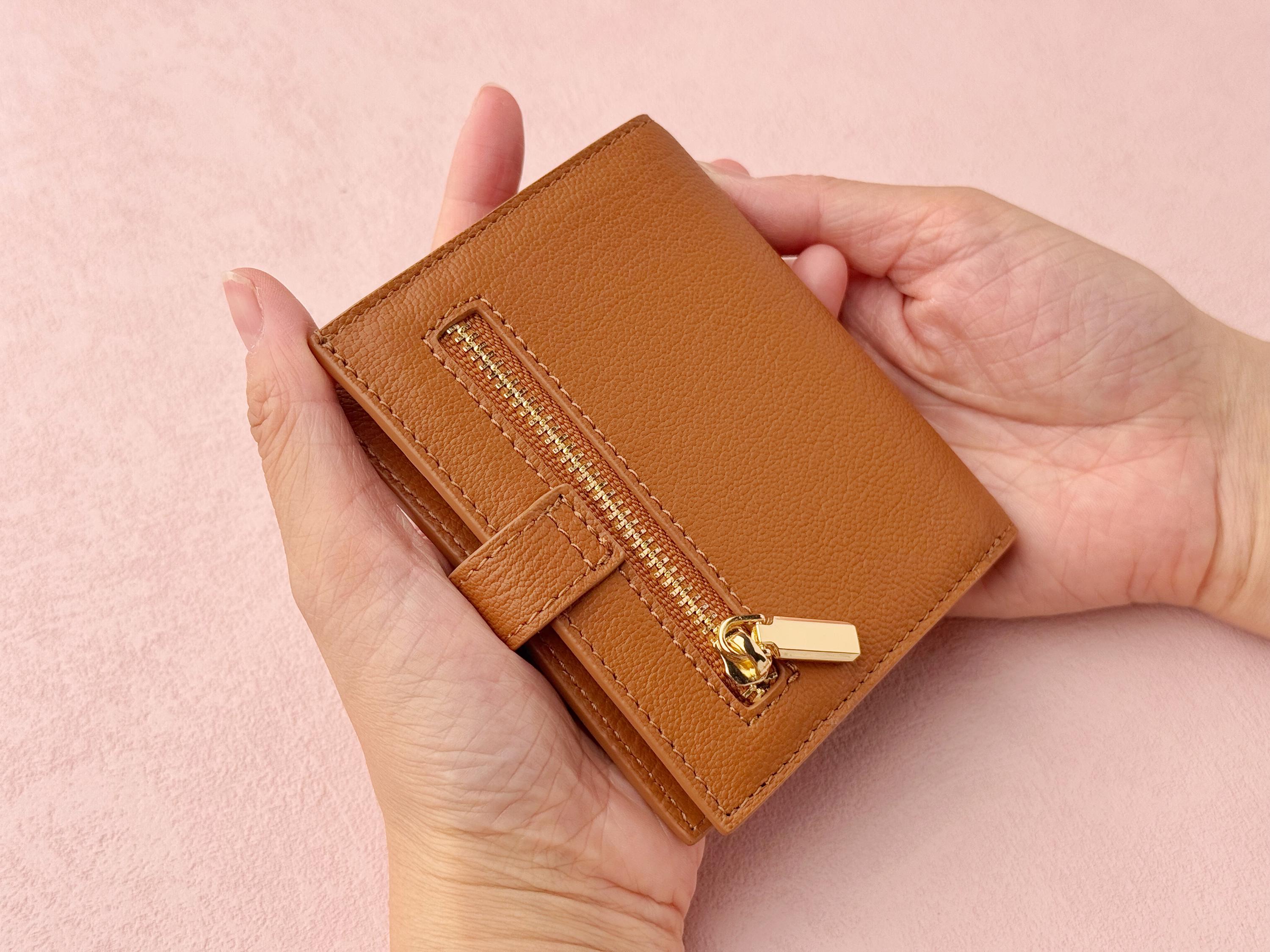 Folded Wallet With Coin Zipper Bi-fold Wallet With All Function, Wallet ...