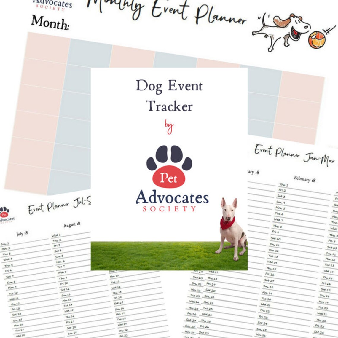Dog Event Planner, Dog Diary, Pet Diary, Dog Show Planner, Dog Event ...