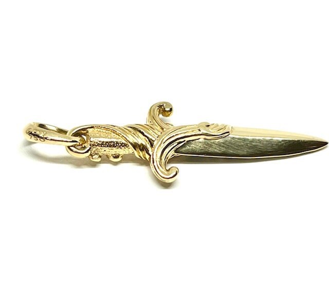 David Yurman 18k Diamond Waves Dagger Amulet Pendant - Etsy