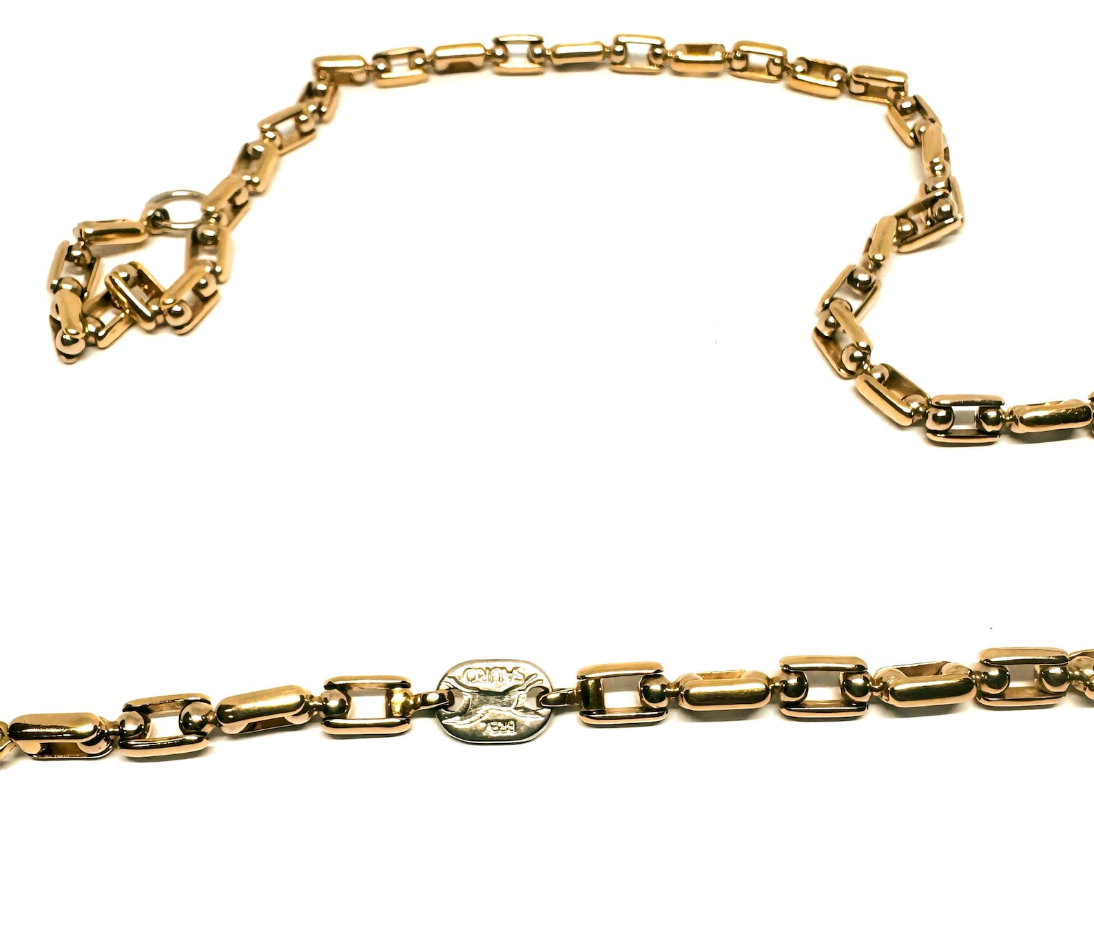 Vintage Sauro Brev Italy 18K Solid Gold Chain Necklace - Etsy