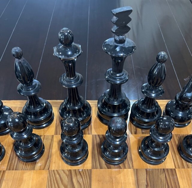 Large Scale Mixed Woods Chess Set With Folding Storage Board - Etsy