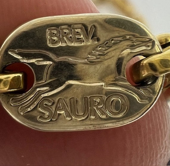 Mens Italian Sauro Brev 18K Yellow/White Gold Two-Ton… - Gem