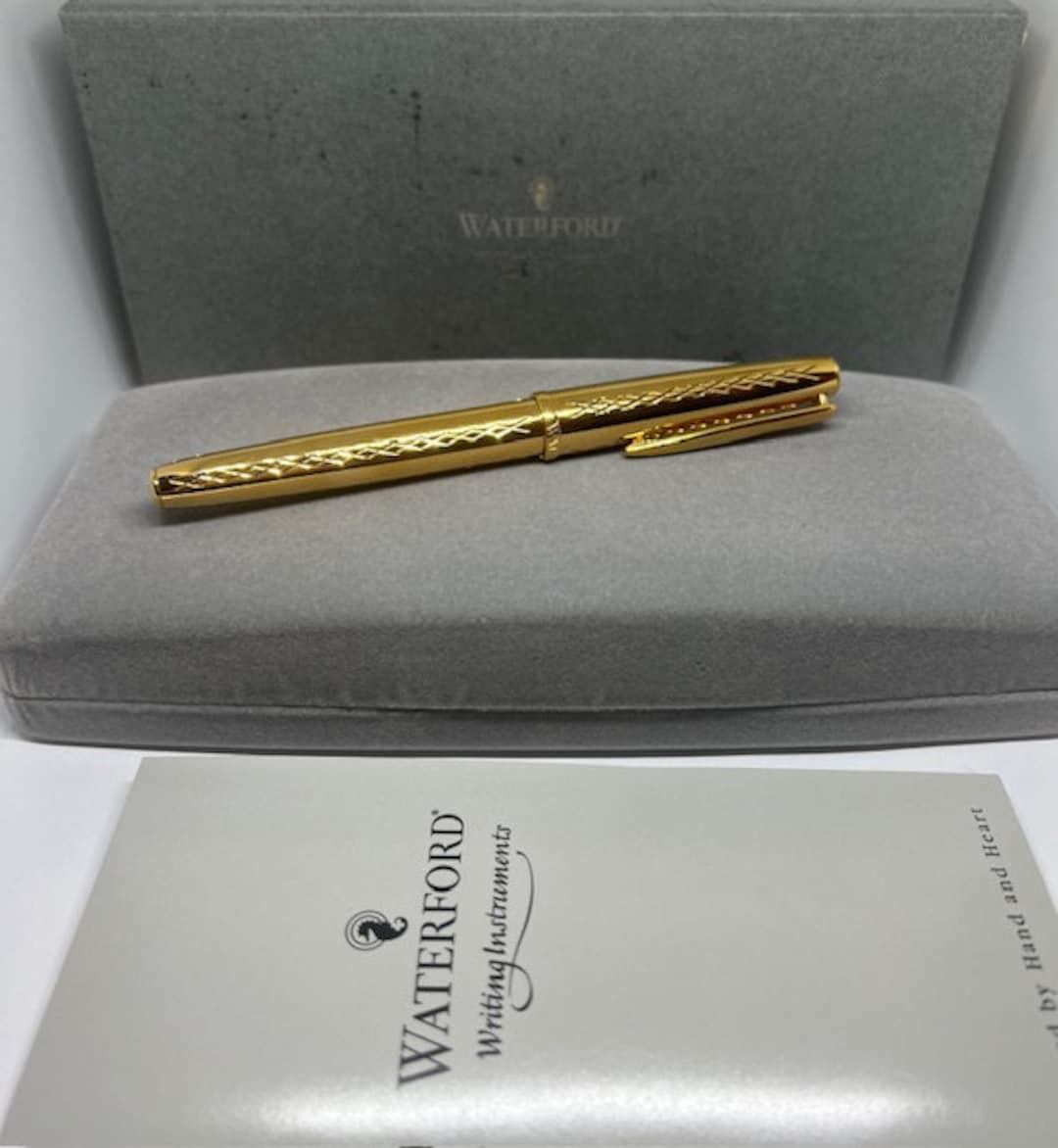 Waterford Powerscourt Gold Ballpoint Pen – Elegant Luxury Writing ...