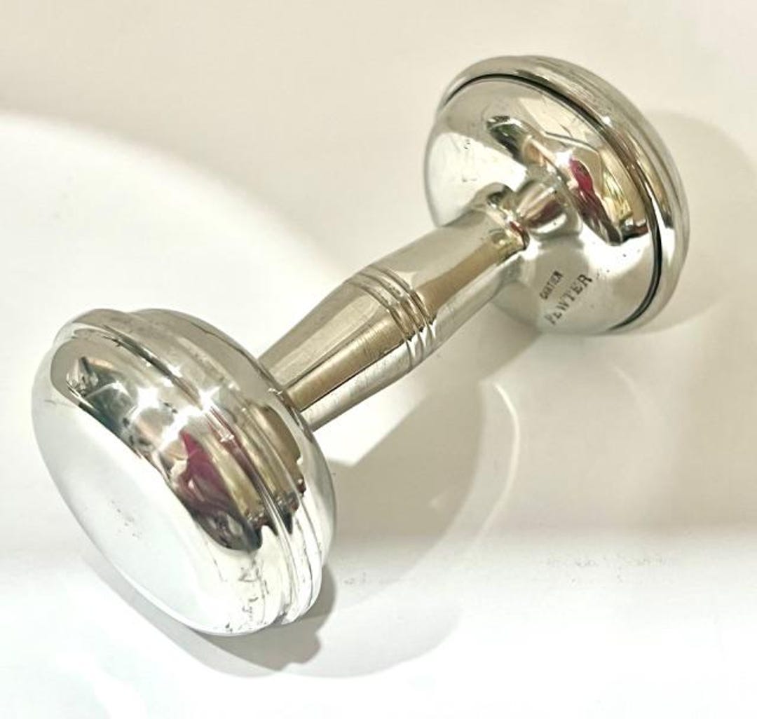 Cartier Sterling Silver Pewter Baby Rattle - Etsy