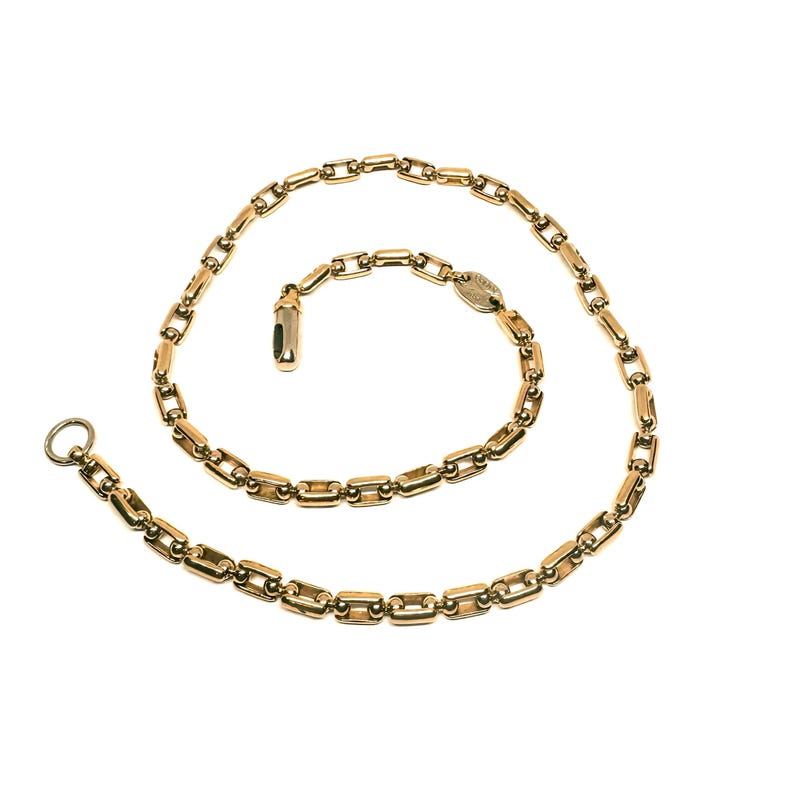 Vintage Sauro Brev Italy 18K Solid Gold Chain Necklace - Etsy