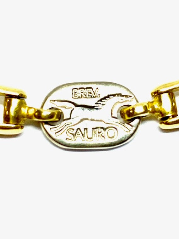 Mens Italian Sauro Brev 18K Yellow/White Gold Two-Ton… - Gem