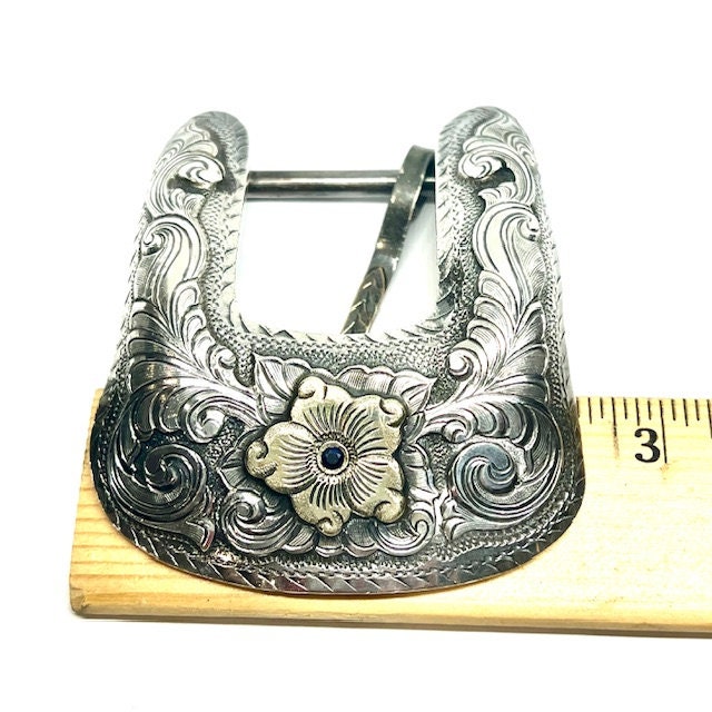 Sterling Silver 14K Gold Belt Buckle Dale Harris Western Cowboy - Etsy