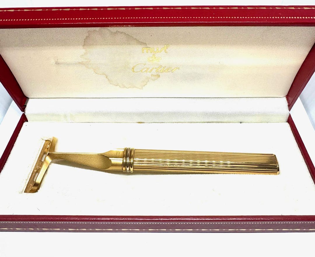 Men’s Gold-plated Cartier Trinity Razor – Vintage Luxury Grooming - Etsy