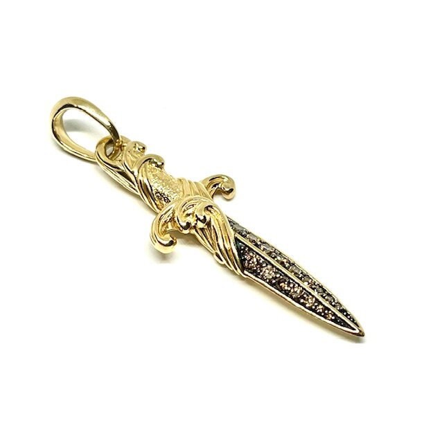 David Yurman 18k Diamond Waves Dagger Amulet Pendant - Etsy