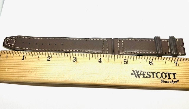 IWC Authentic 22MM Brown Leather Strap - Etsy