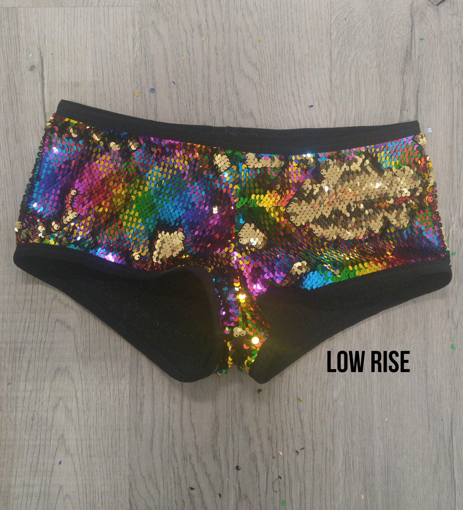 Shorts Black Mini Sequin. Low Mid & High Rise/waist . Men | Etsy
