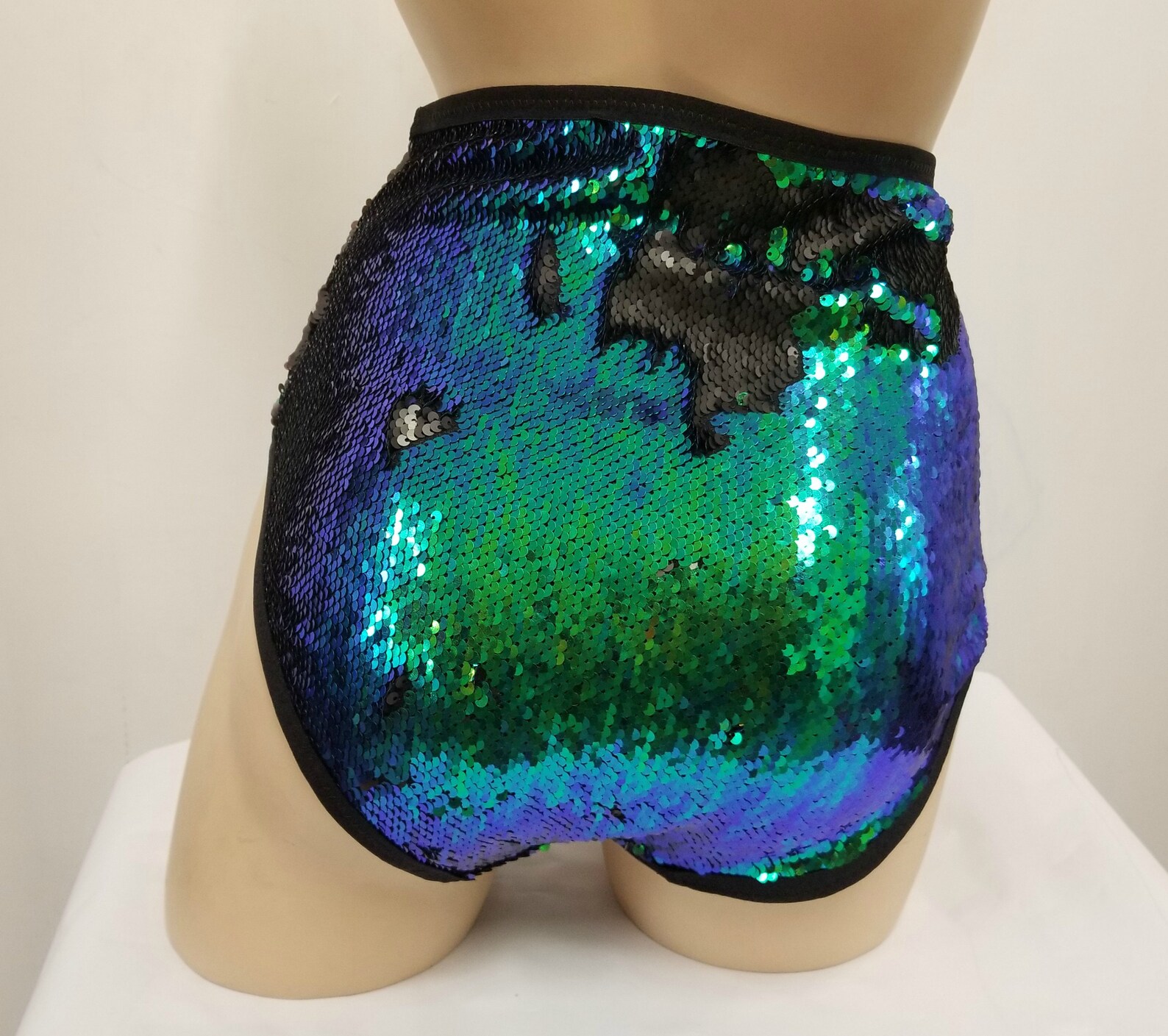 Brief-mermaid Color Changing Sequin Reversible Flip High - Etsy